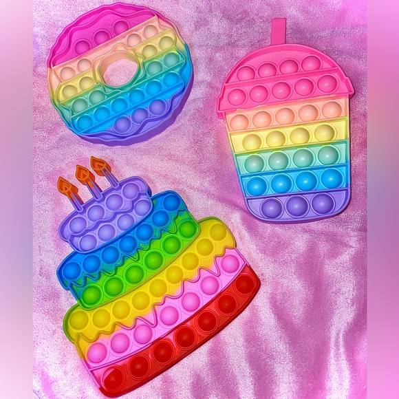 Toys | Pastel Rainbow Pop Fidget Toys | Poshmark